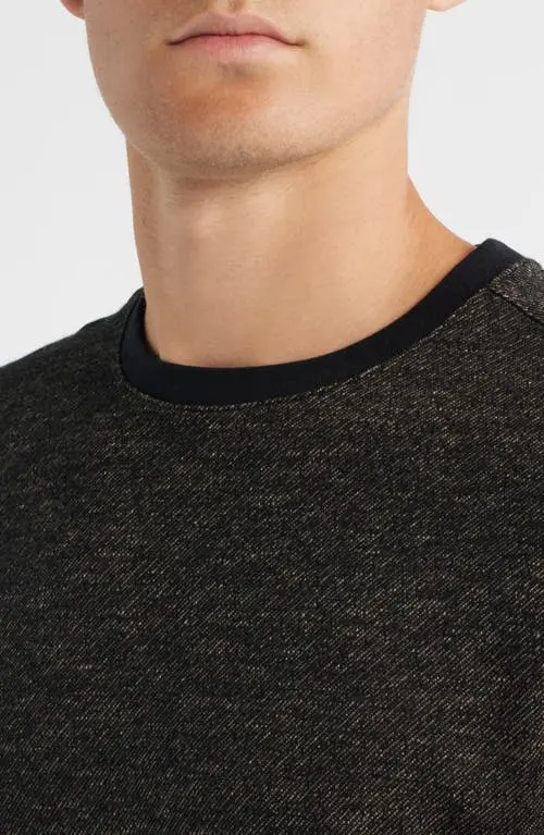 Robert Barakett Emmanuel Long Sleeve Cotton & Wool Crewneck T-shirt