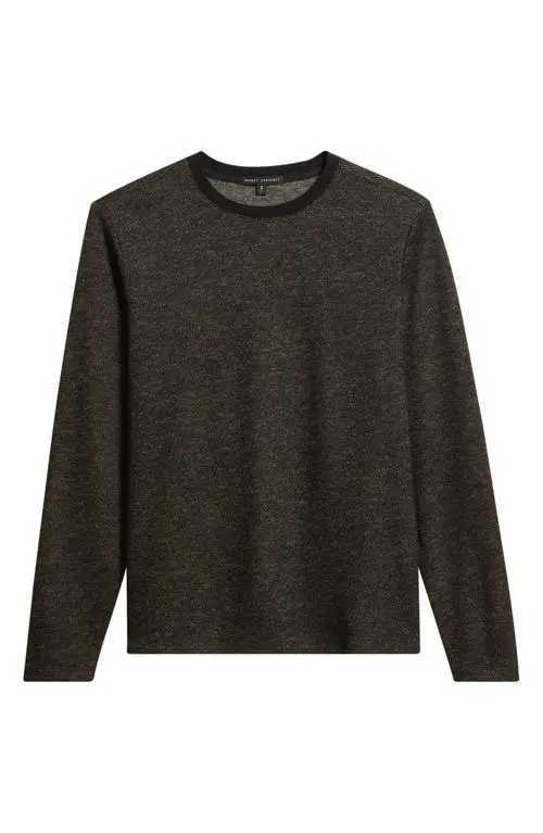 Robert Barakett Emmanuel Long Sleeve Cotton & Wool Crewneck T-shirt