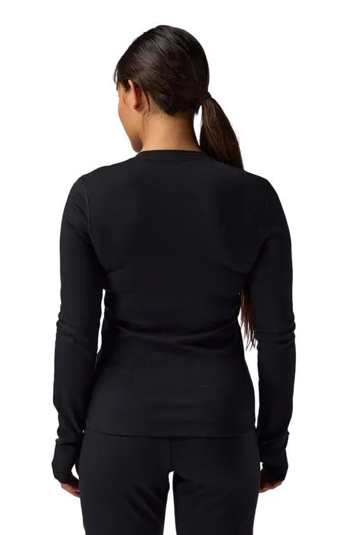 BACKCOUNTRY Cedars Rws Merino Midweight Baselayer Crew Top - Black