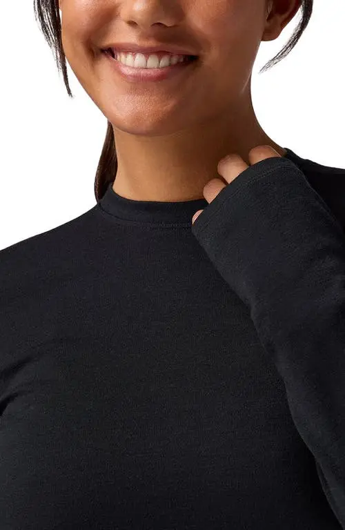 BACKCOUNTRY Cedars Rws Merino Midweight Baselayer Crew Top - Black