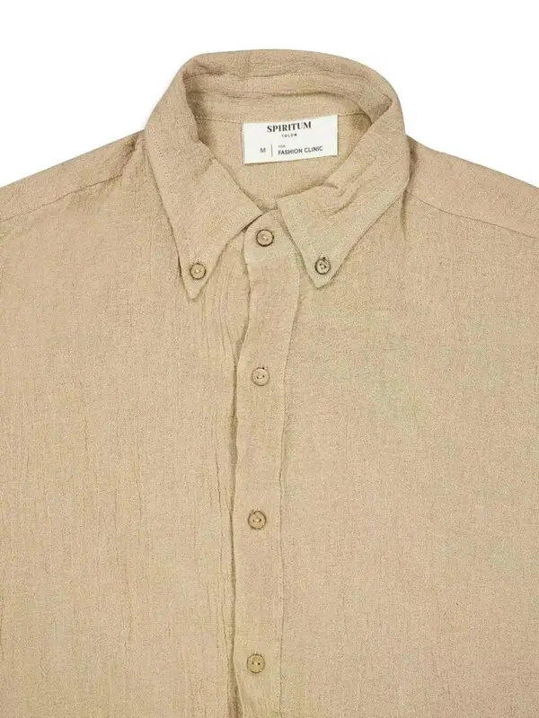 Spiritum Tulum Button-down Collar Long-sleeve Shirt - Neutrals