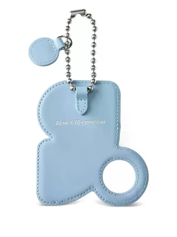 REST&RECREATION Mirror Leather Keyring - Blue