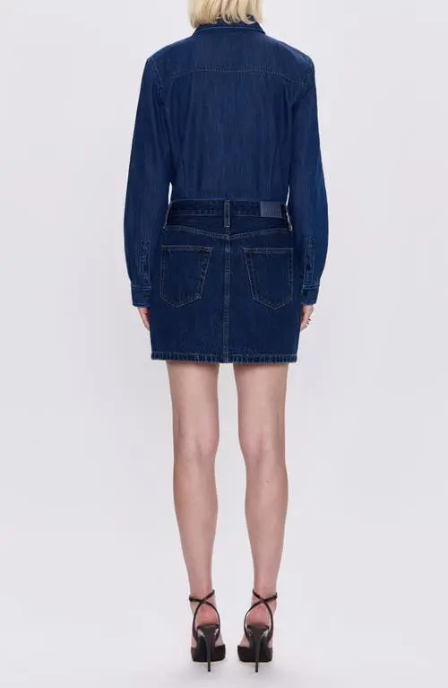PISTOLA Pixie Long Sleeve Denim Minidress - Gemini
