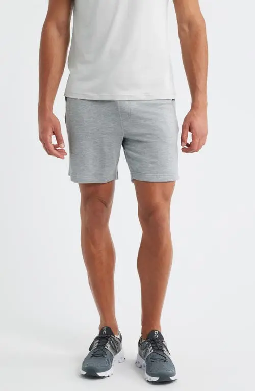 FREE FLY Lightweight Fleece Sweat Shorts - Heather Grey