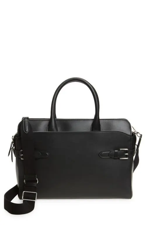 Ralph Lauren Bedford Calfskin Leather Briefcase - Black