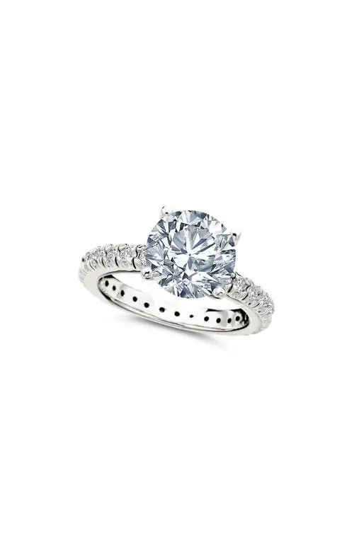 CRISLU Cubic Zirconia Ring - Pure Platinum/clear Stone