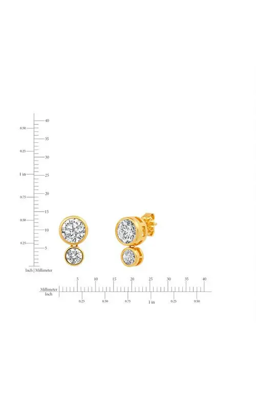 CRISLU Brilliant-cut Cubic Zirconia Double Stud Earrings