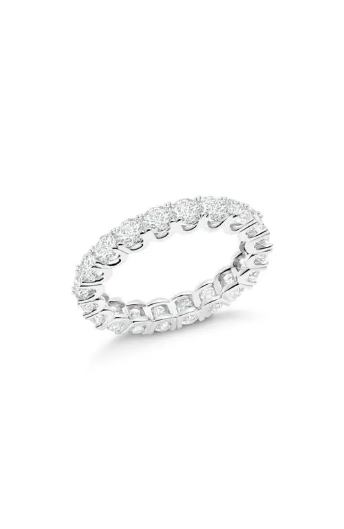 CRISLU Round-cut Cubic Zirconia Eternity Ring - Pure Platinum/clear Stone