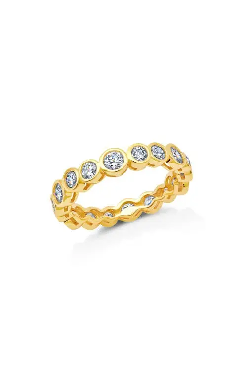 CRISLU Round Cubic Zirconia Eternity Ring - 18kyg/clear Stone