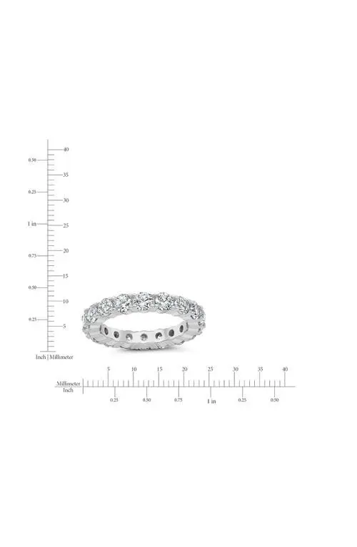 CRISLU Brilliant-cut Cubic Zirconia Eternity Ring