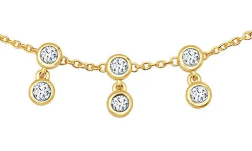 CRISLU Tri Bezel Anklet