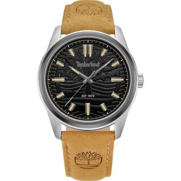 Timberland Northbridge Leather Strap Watch - Tan