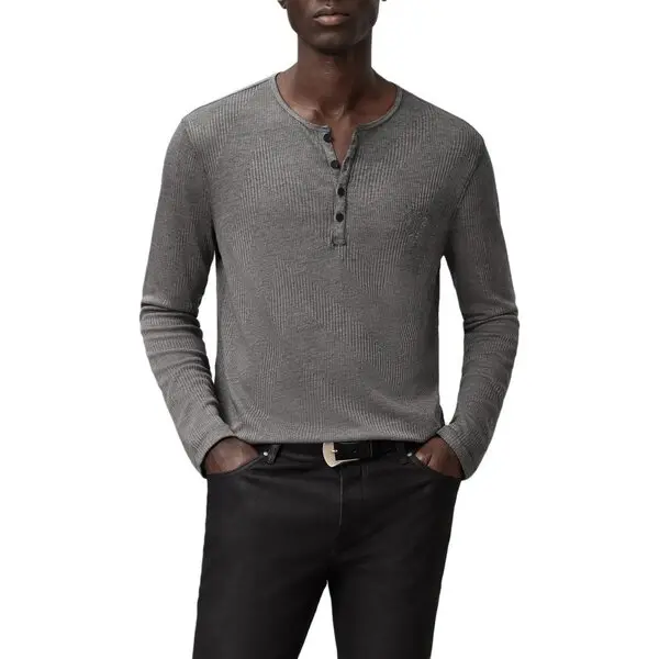 John Varvatos Klaus Burnout Rib Henley