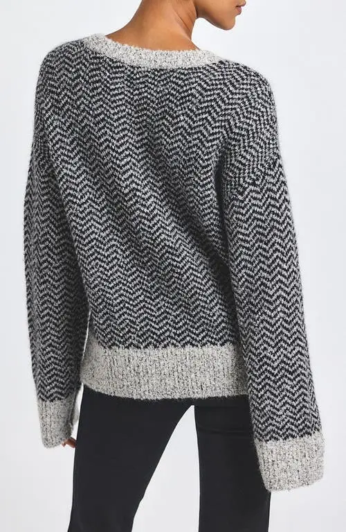 Derek Lam 10 Crosby Astrid Chevron Stripe Sweater