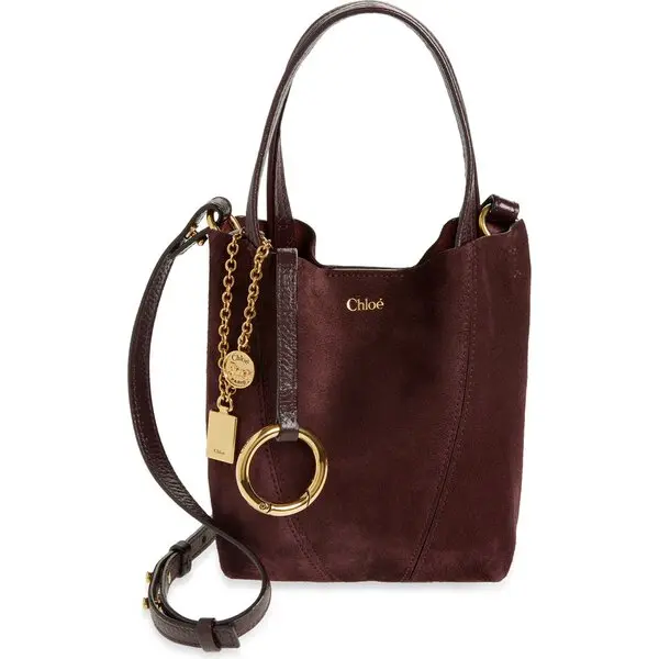 Chloé Small Spin Suede Crossbody Tote