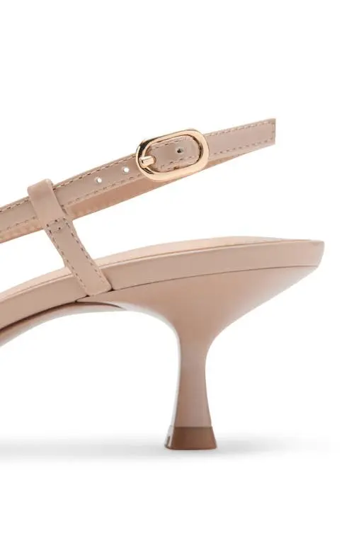 Mango Slingback Pointed Toe Pump - Beige