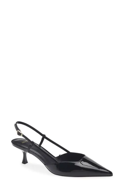 Mango Slingback Pointed Toe Pump - Black