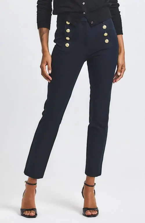 Derek Lam 10 Crosby Robertson Slim Straight-leg Pants - Midnight