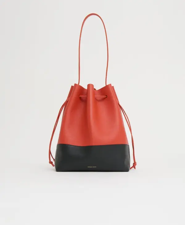 MANSUR GAVRIEL Drawstring Cabas - Pomodoro/black