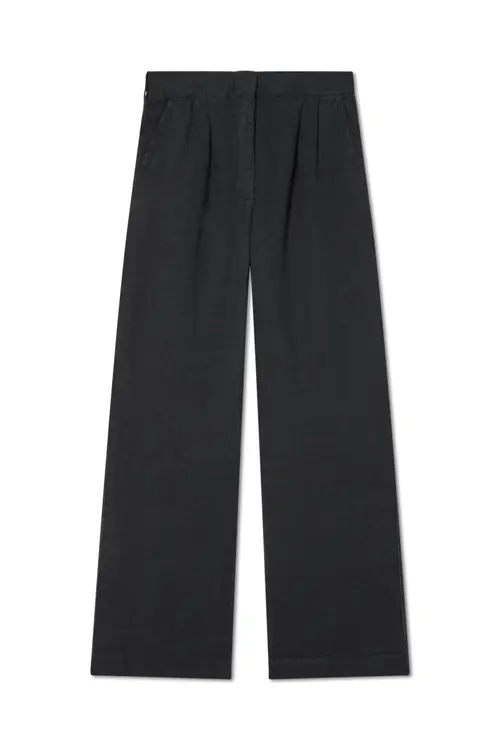 VIR VITA Marina Linen Trouser - Black