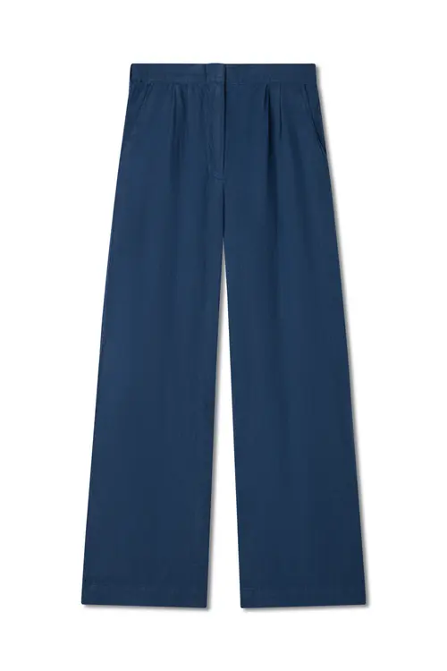 VIR VITA Marina Linen Trouser - Navy