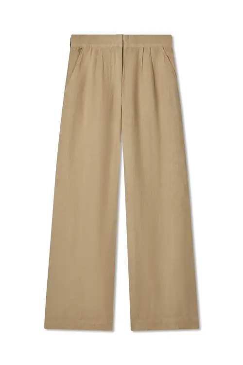 VIR VITA Marina Linen Trouser - Toffee