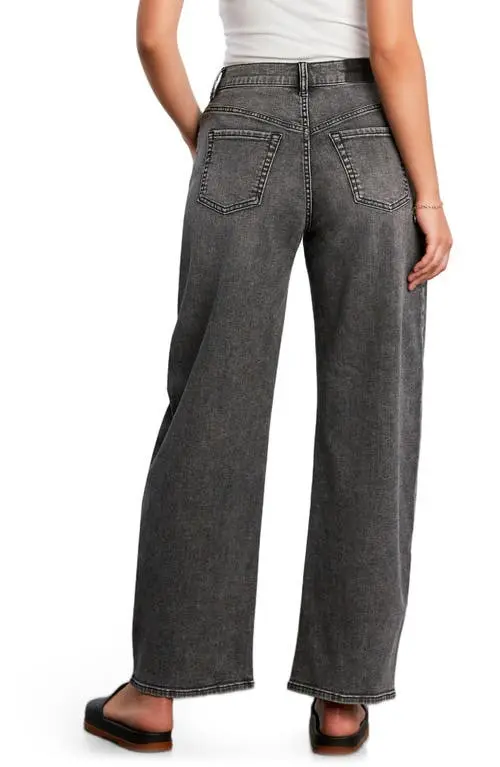 HINT OF BLU Tie Front Barrel Leg Jeans - Field Grey