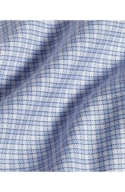 David Donahue Regular Fit Check Print Cotton Dress Shirt