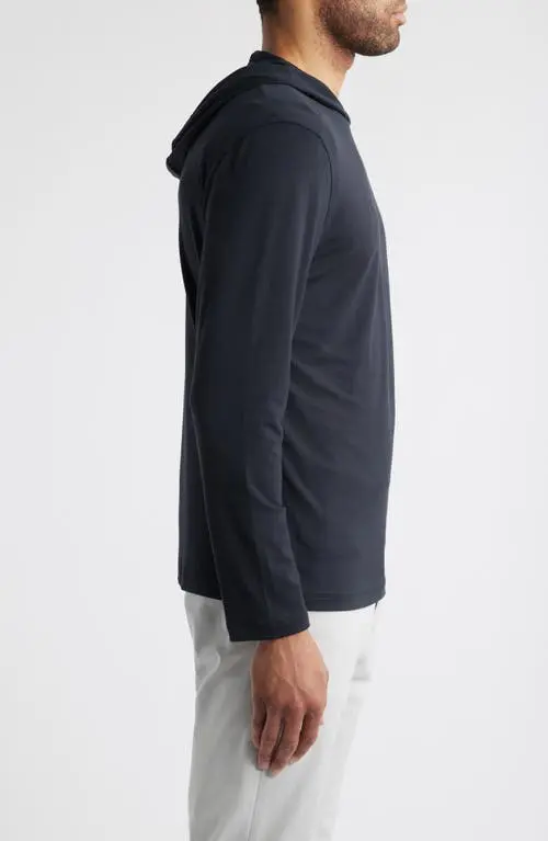 Mizzen+main Knox Long Sleeve Hooded T-shirt - Black