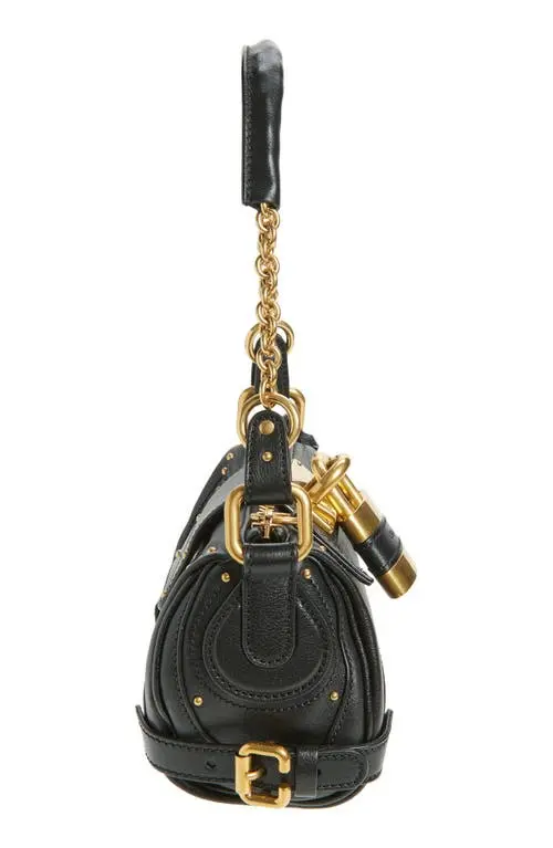 Chloé Small Paddington Leather Shoulder Bag - Black