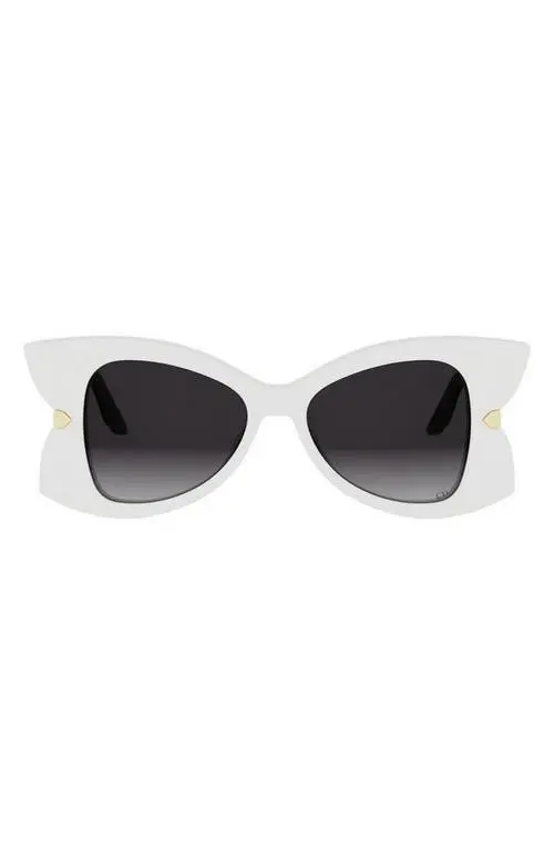 Dior Butterfly S1i 51mm Sunglasses - Ivory/gradient Smoke