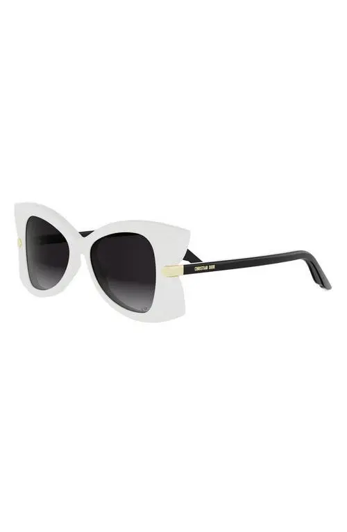 Dior Butterfly S1i 51mm Sunglasses - Ivory/gradient Smoke