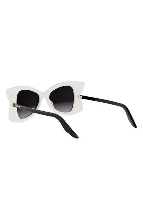 Dior Butterfly S1i 51mm Sunglasses - Ivory/gradient Smoke