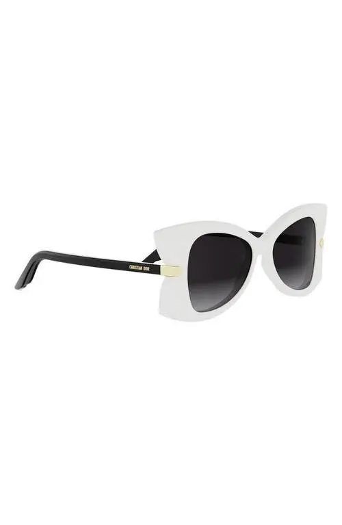 Dior Butterfly S1i 51mm Sunglasses - Ivory/gradient Smoke