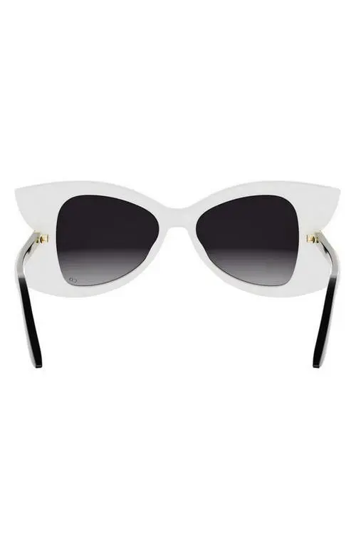 Dior Butterfly S1i 51mm Sunglasses - Ivory/gradient Smoke