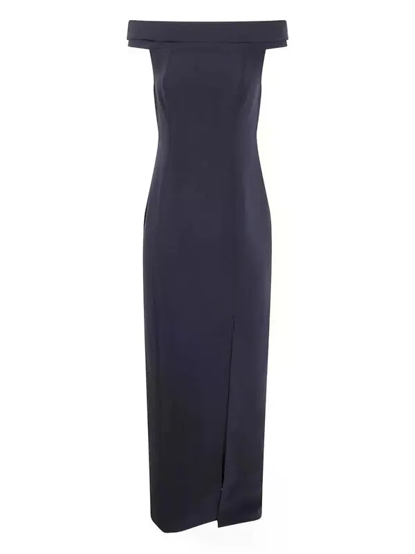 Ralph Lauren Off-shoulder Split Maxi Dress - Black