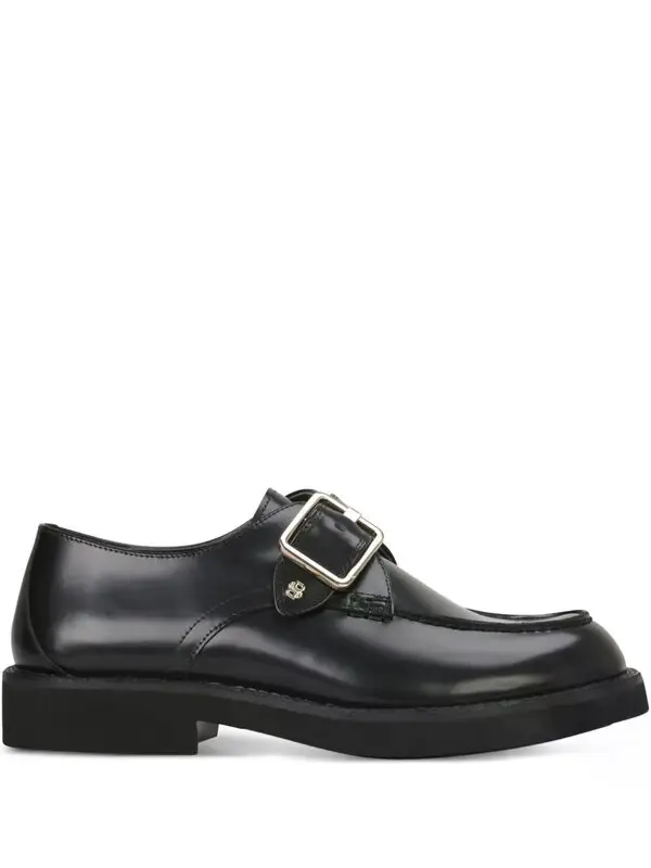 BOSS Buckled Leather Loafers