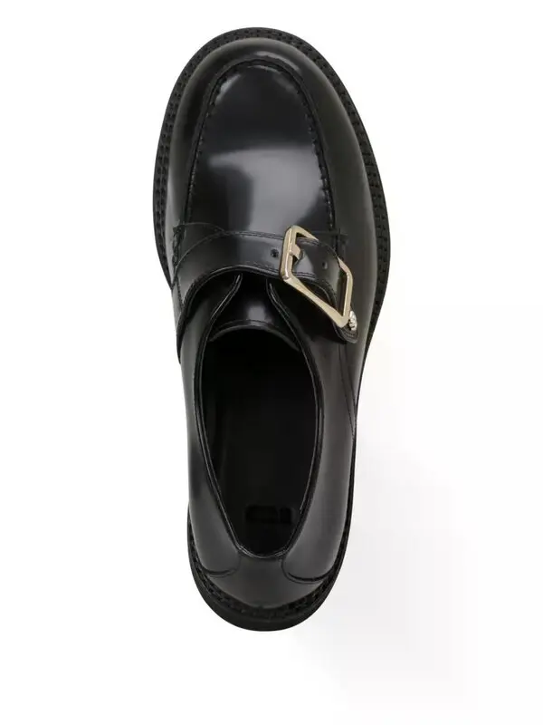 BOSS Buckled Leather Loafers