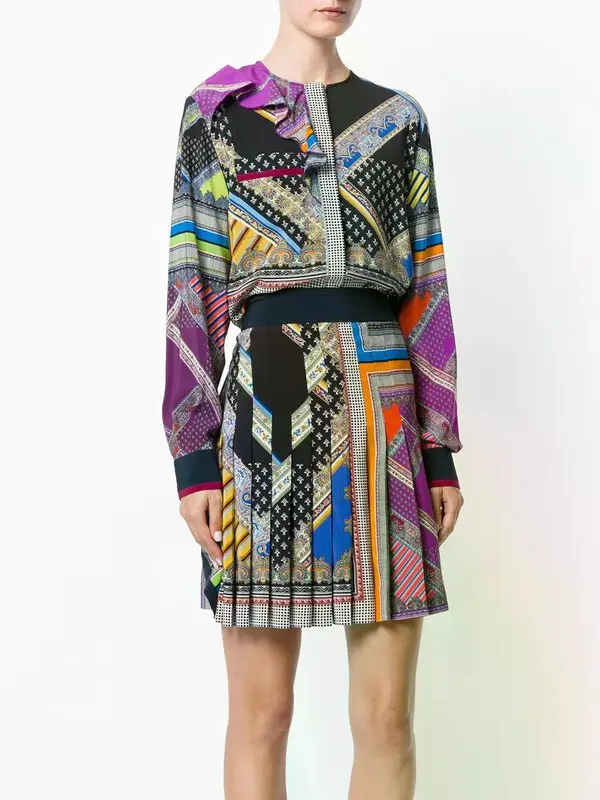 Etro Printed Pleated Dress