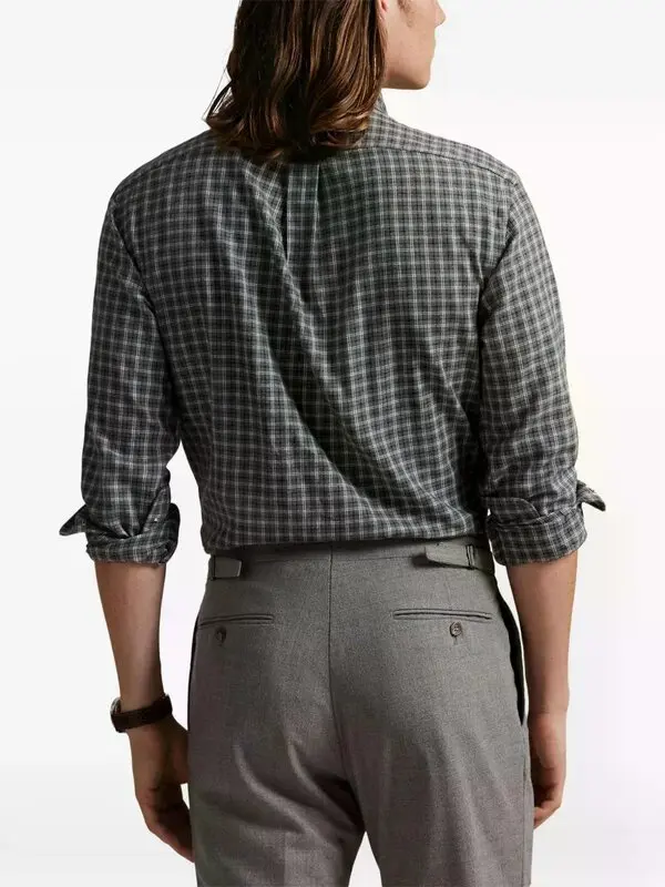 Polo Ralph Lauren Checked Long-sleeved Shirt - Grey
