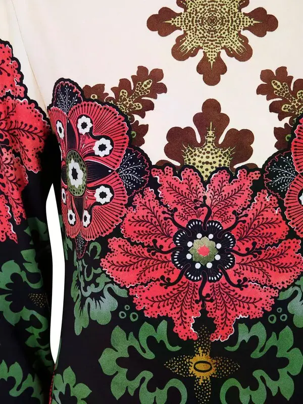 La DoubleJ Floral-print High-neck Dress