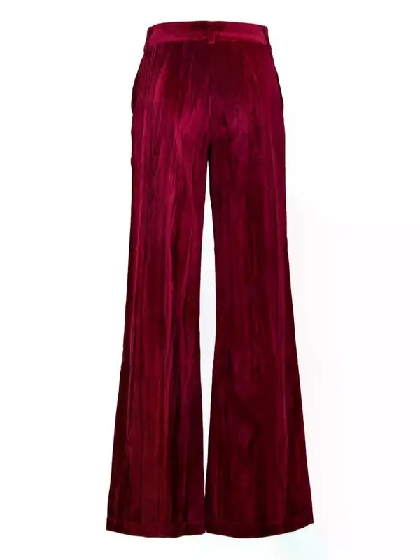 PAULA Wide Leg Velvet Trousers