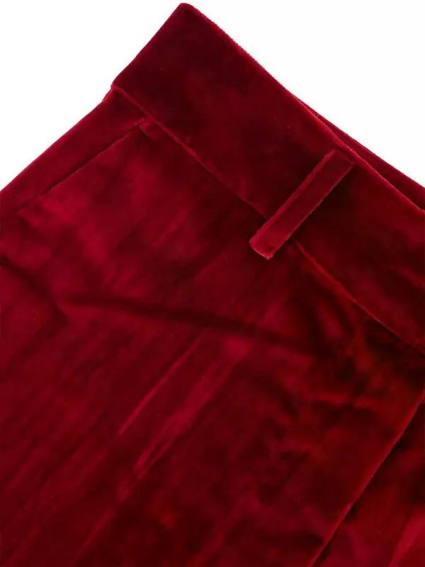 PAULA Wide Leg Velvet Trousers