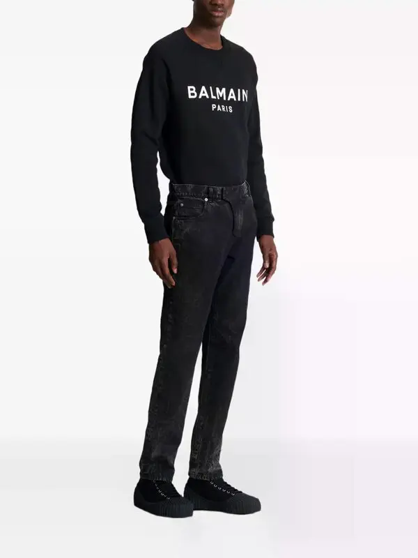 Balmain Acid-wash Straight-leg Jeans