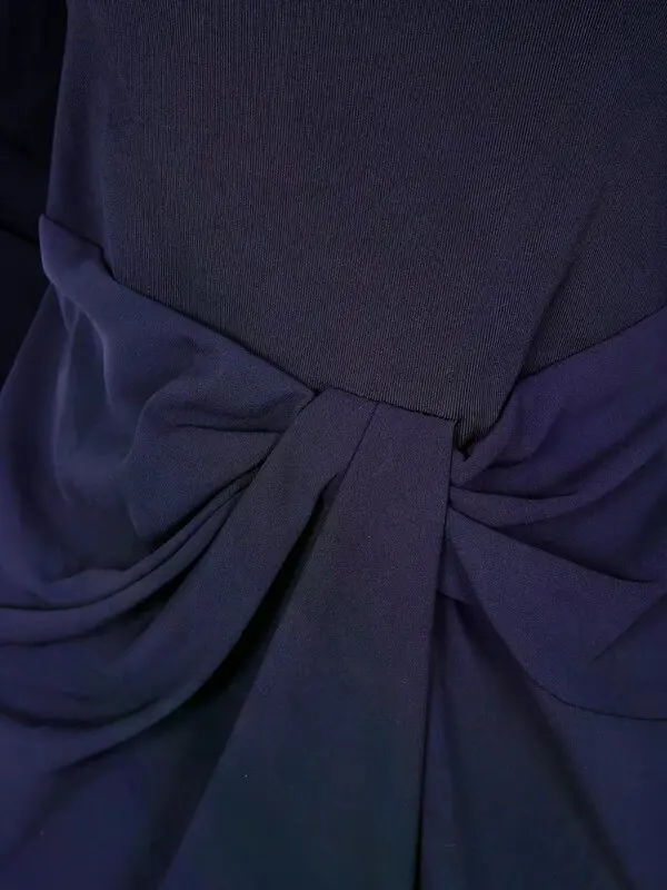 Ralph Lauren Off-shoulder Knot-detail Dress - Blue
