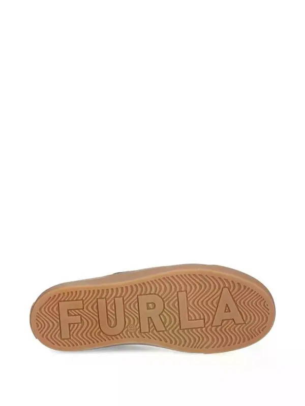 Furla Leather And Suede Sneakers - Brown