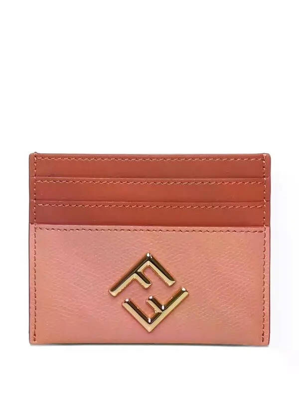 Fendi Logo-plaque Cardholder - Pink