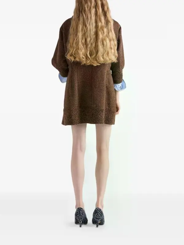 Prada Mouliné Wool Mini Dress