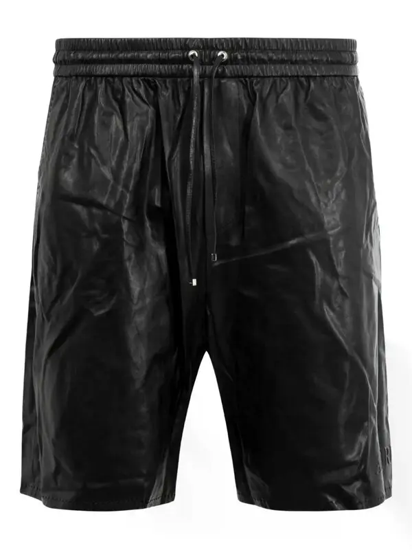 Amiri Leather Drawstring Shorts