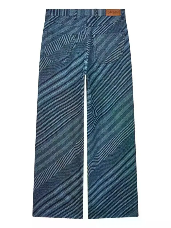Kenzo Diagonal Stripe Cotton Trousers